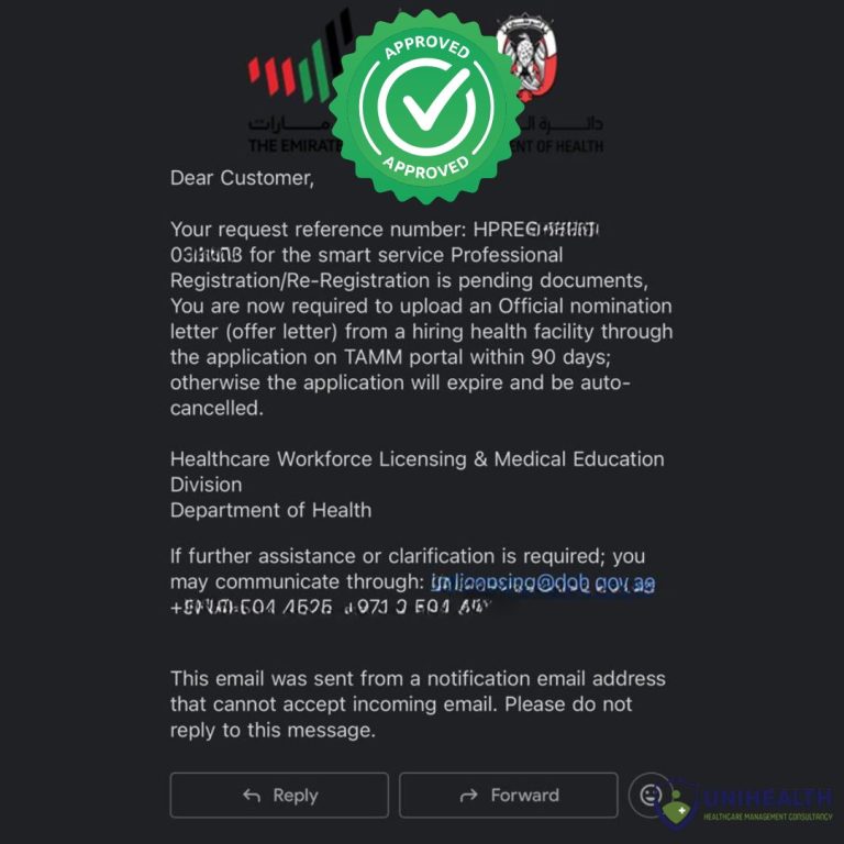 Transfer your DHA eligibility or MOH evaluation to a DOH license.