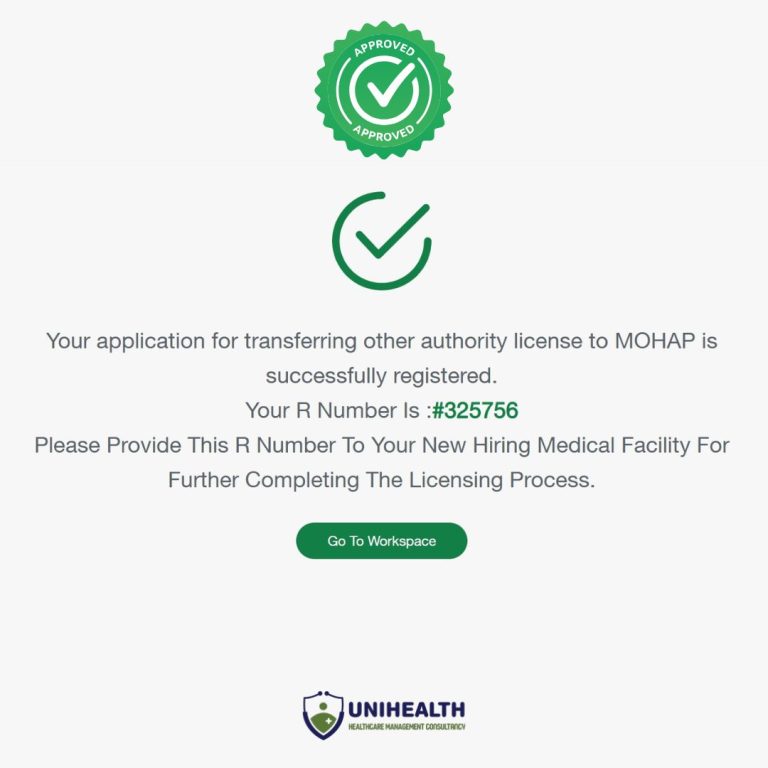 Transfer your DOH or DHA license or eligibility to an MOH license